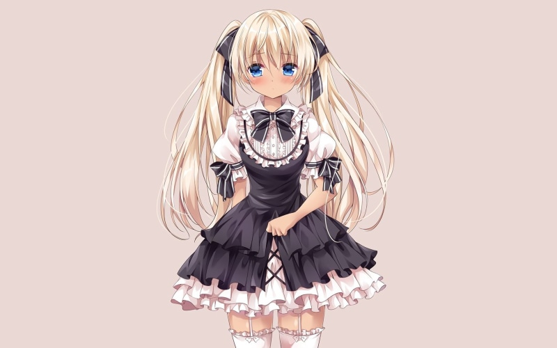Long Blush Aqua Nogi Com 1080p Original Garter Waifu2x Goth