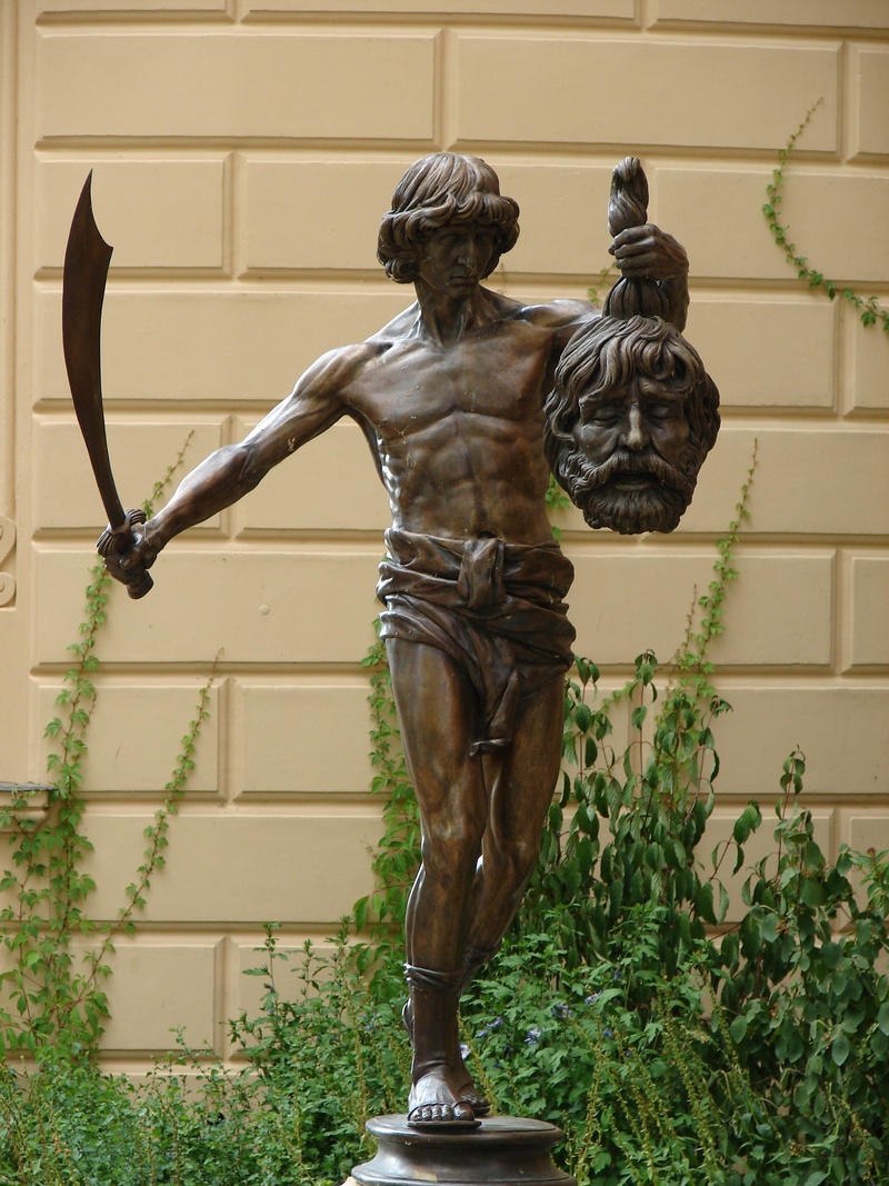 plant, creativity, goliath, holding, built structure, building, sword ...