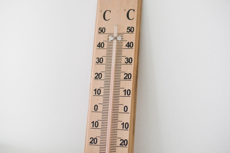 wooden thermometer, nature, wood - material, indoors, instrument of ...
