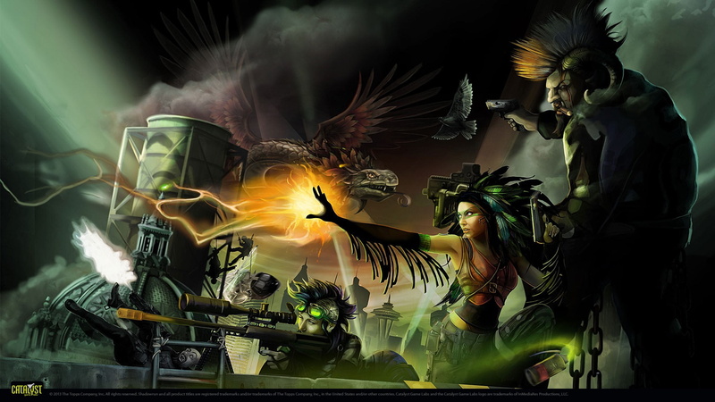 burning, fire - natural phenomenon, people, runners, Shadowrun, smoke ...