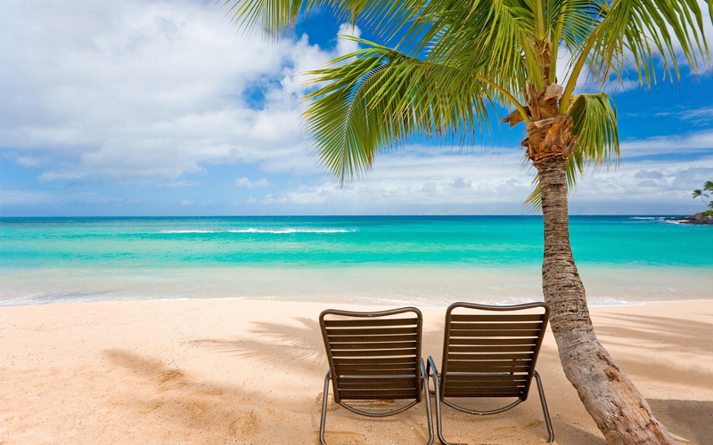 chair, tropical, 2K, nature, beach HD Wallpaper
