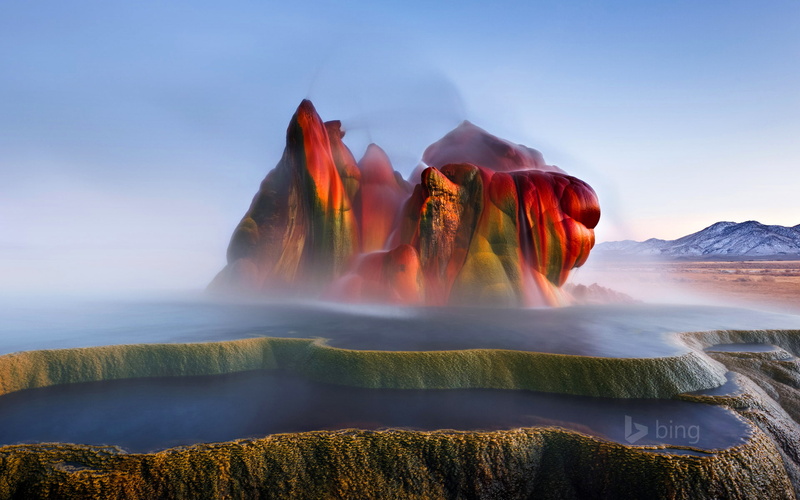 Nevada, the sky, USA, 1080P, geyser, squirt, artificial, Flay ...