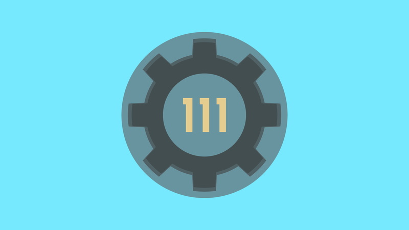 blue background, 4K, Fallout, Vault 111, Fallout 4, vault HD Wallpaper