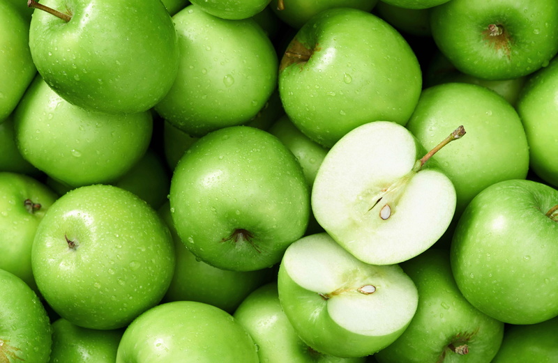 apple - fruit, backgrounds, 4K, still life, fruit, granny smith apple ...