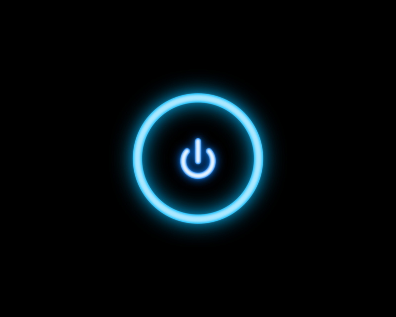 light, blue power button, 2K, Technology HD Wallpaper